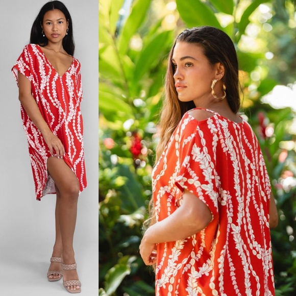 Ava Sky | Dresses | New Ava Sky Dress Rei Ruby Ginger Lei Xs Red Cold ...